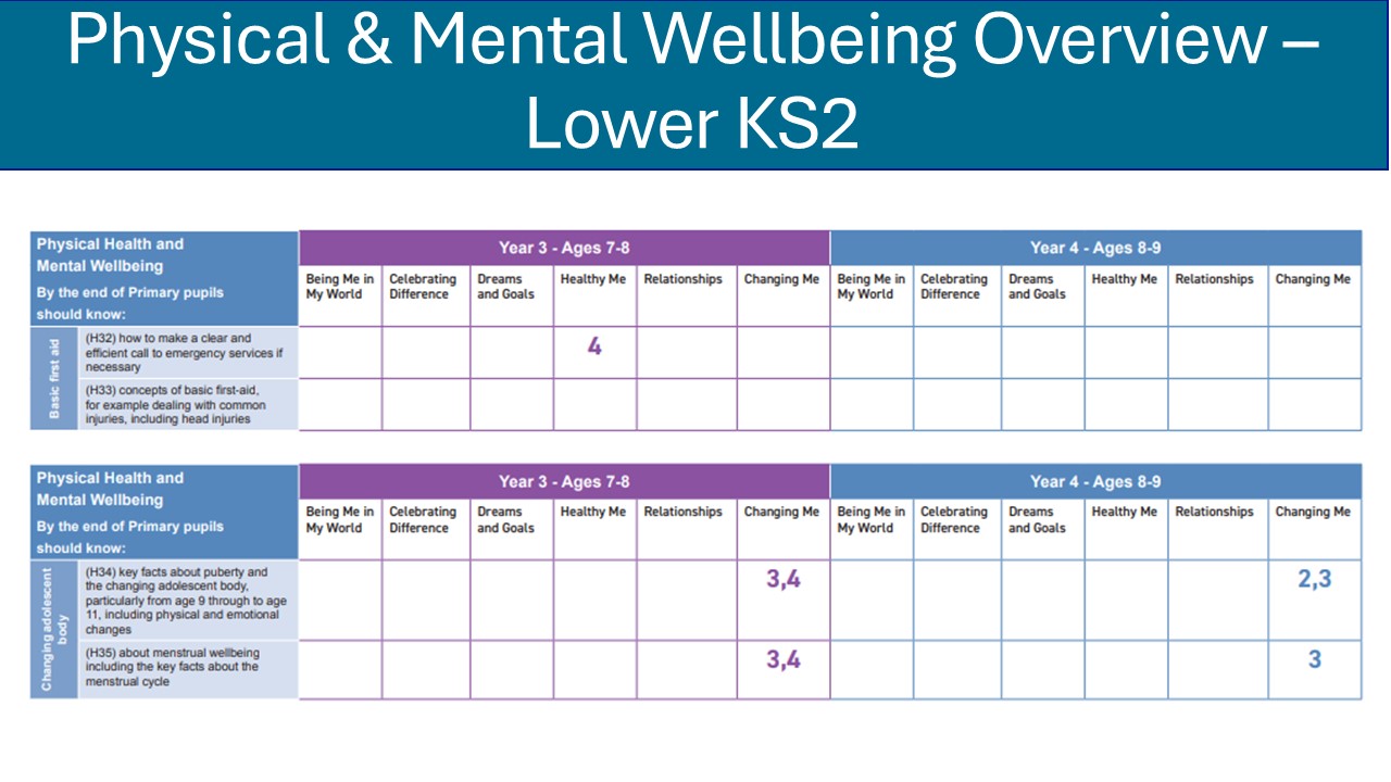Physical & Mental Wellbeing Overview – Lower KS2 – Holbrook Primary ...